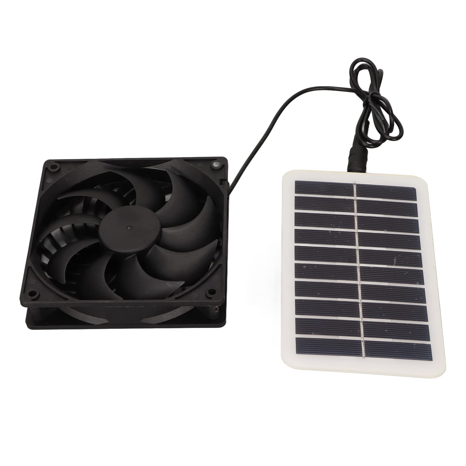 VTOSEN 15W Solar Power Panel Exhaust Fan - Energy Saving, Odor Removal - Portable Solar Powered Air Extractor for Pet Houses, RVs - Solar Fan for Efficient Ventilation