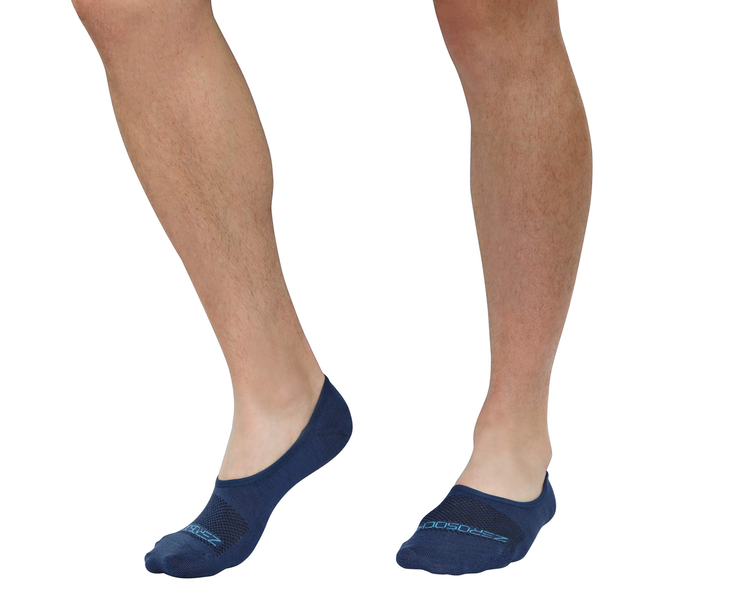 ZeroSock Bamboo Viscose Super Low Invisible Socks With Mesh Ventilation with Anti-Slip Gel Heel Grip (4 Pairs Per Box)