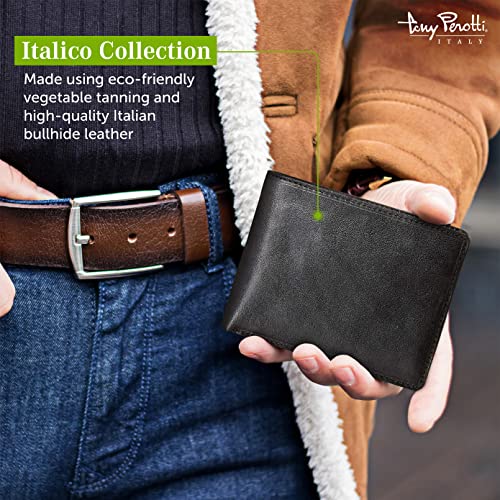 Tony Perotti Prima Wallet with Removable Card Case-Brown