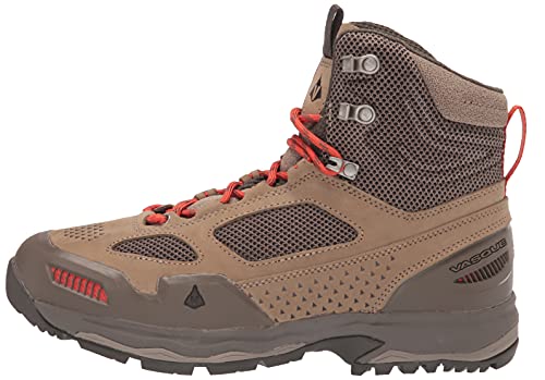 Vasque Women's Breeze at Mid Hiking Shoe, Brindle/Red Clay, 7.5 Wide