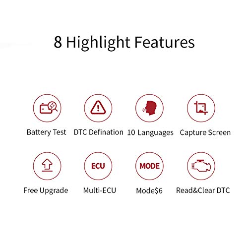 YA101Classic Enhanced OBD II Scanner OBD2 Scanner Car Engine Fault Code Reader EOBD OBDII CAN Diagnostic Scan Tool Automotive Diagnostic Detector Scan Tool YA101 for Ford