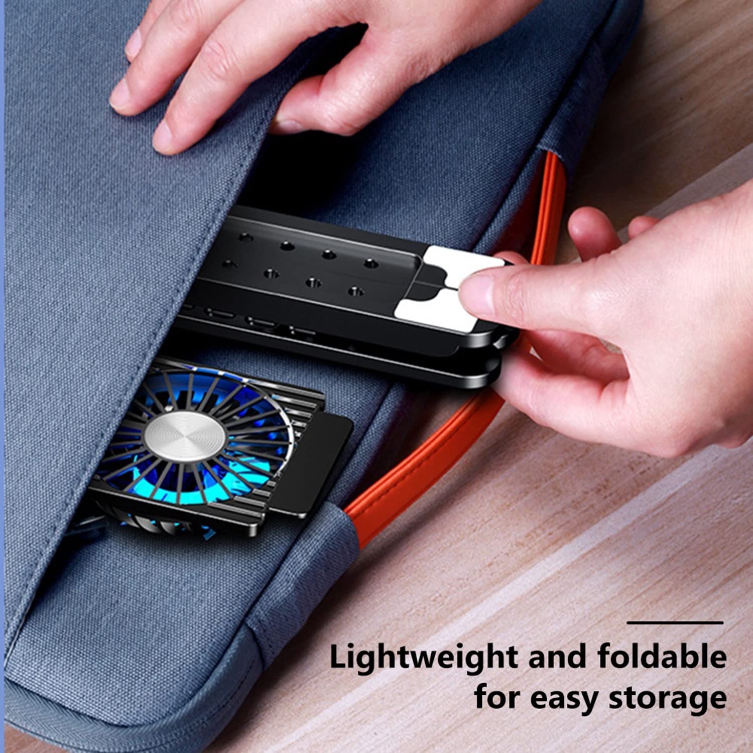 VIELANTRU Laptop Cooling Pad, Laptop Cooler with 4 Quiet Fans with RGB LEDs for Under 17 Inch Notebook Laptop Fan Cooling Pad with Adjustable Height and Type-C Port (Black)