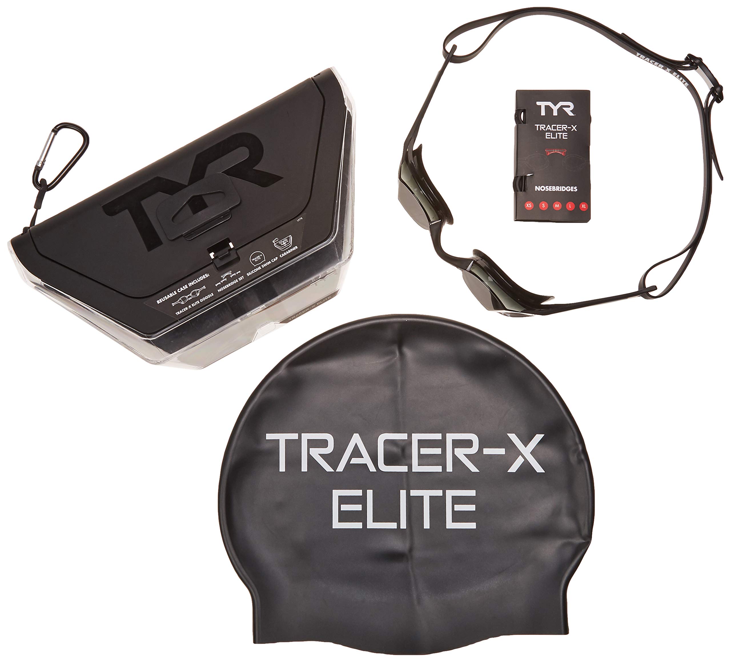 TYR Tracer x Elite Race Goggle - Smoke White Grey, NA