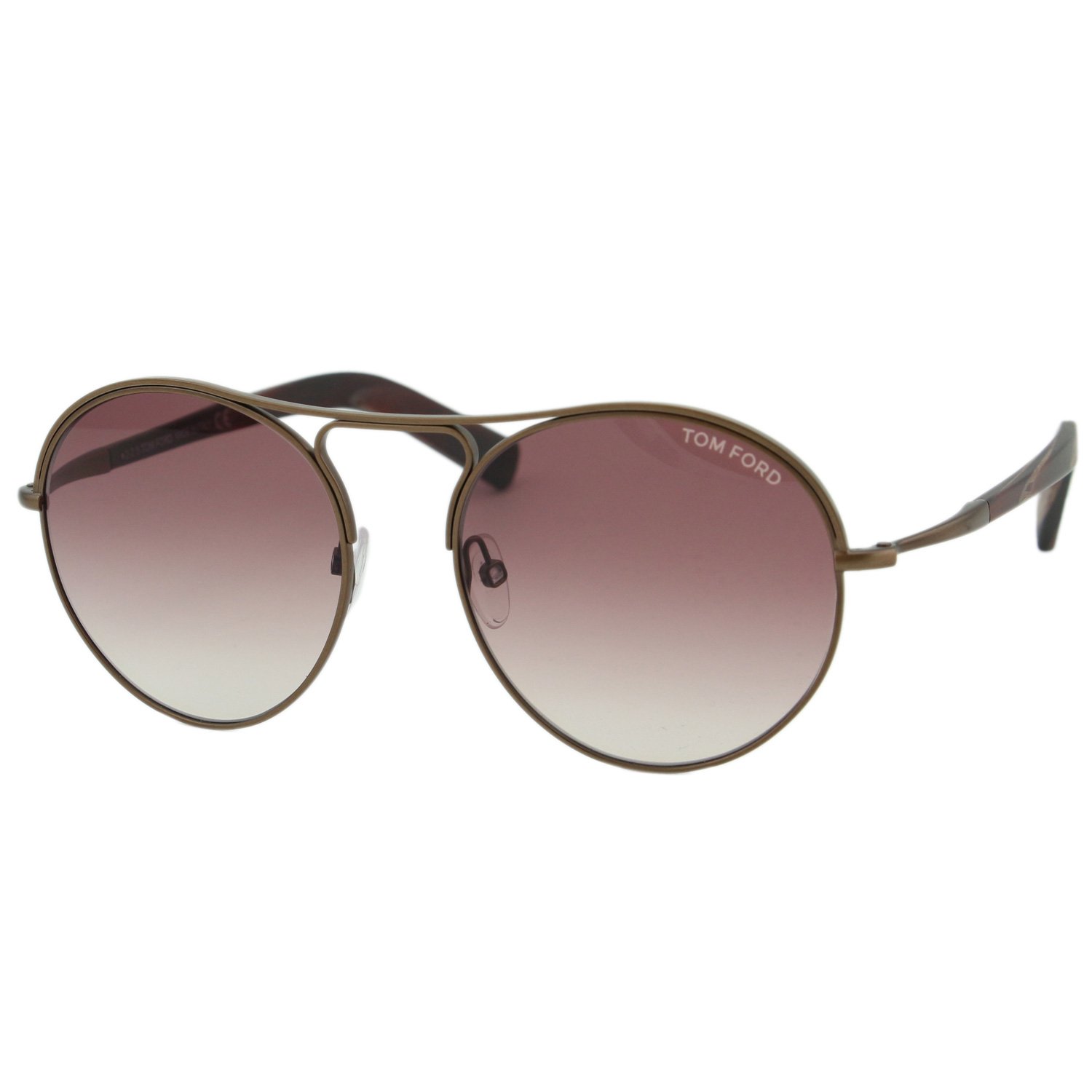 Tom Ford Gradient Bordeaux Round Sunglasses FT0449-49T