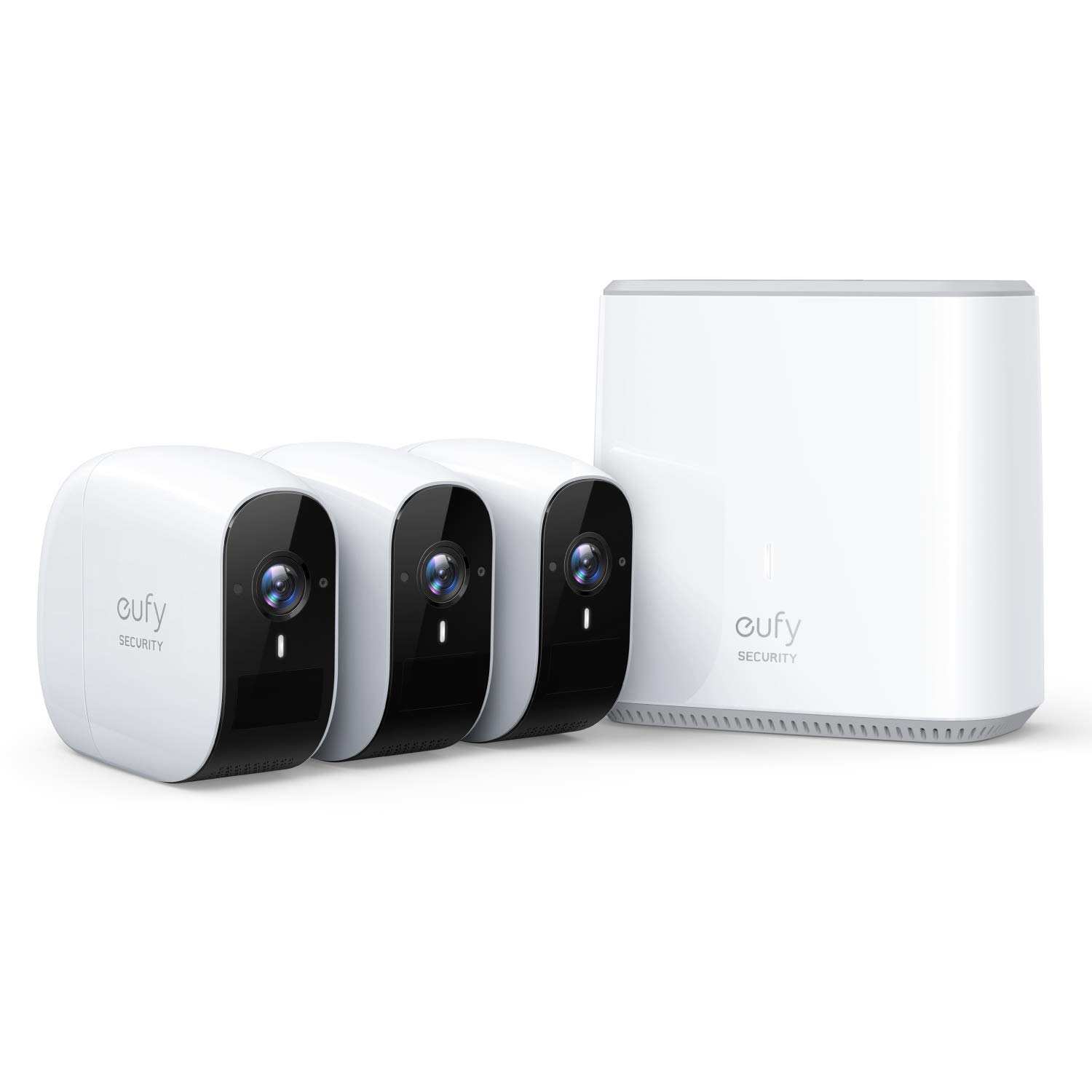 Wireless Home Security Camera System, eufy Security, eufyCam E 365-Day Battery Life, 1080p HD, IP65 Weatherproof, Night Vision, Compatible with Amazon Alexa, 3-Cam Kit, No Monthly Fee
