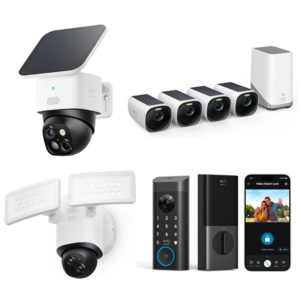 Wireless Home Security Camera System, eufy Security, eufyCam E 365-Day Battery Life, 1080p HD, IP65 Weatherproof, Night Vision, Compatible with Amazon Alexa, 2-Cam Kit, No Monthly Fee