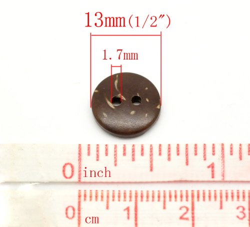 Worlds 100PC Wood Sewing Car Buttons 2 Holes Wooden Button for Sewing and Crafting Decor 25mm x17mm