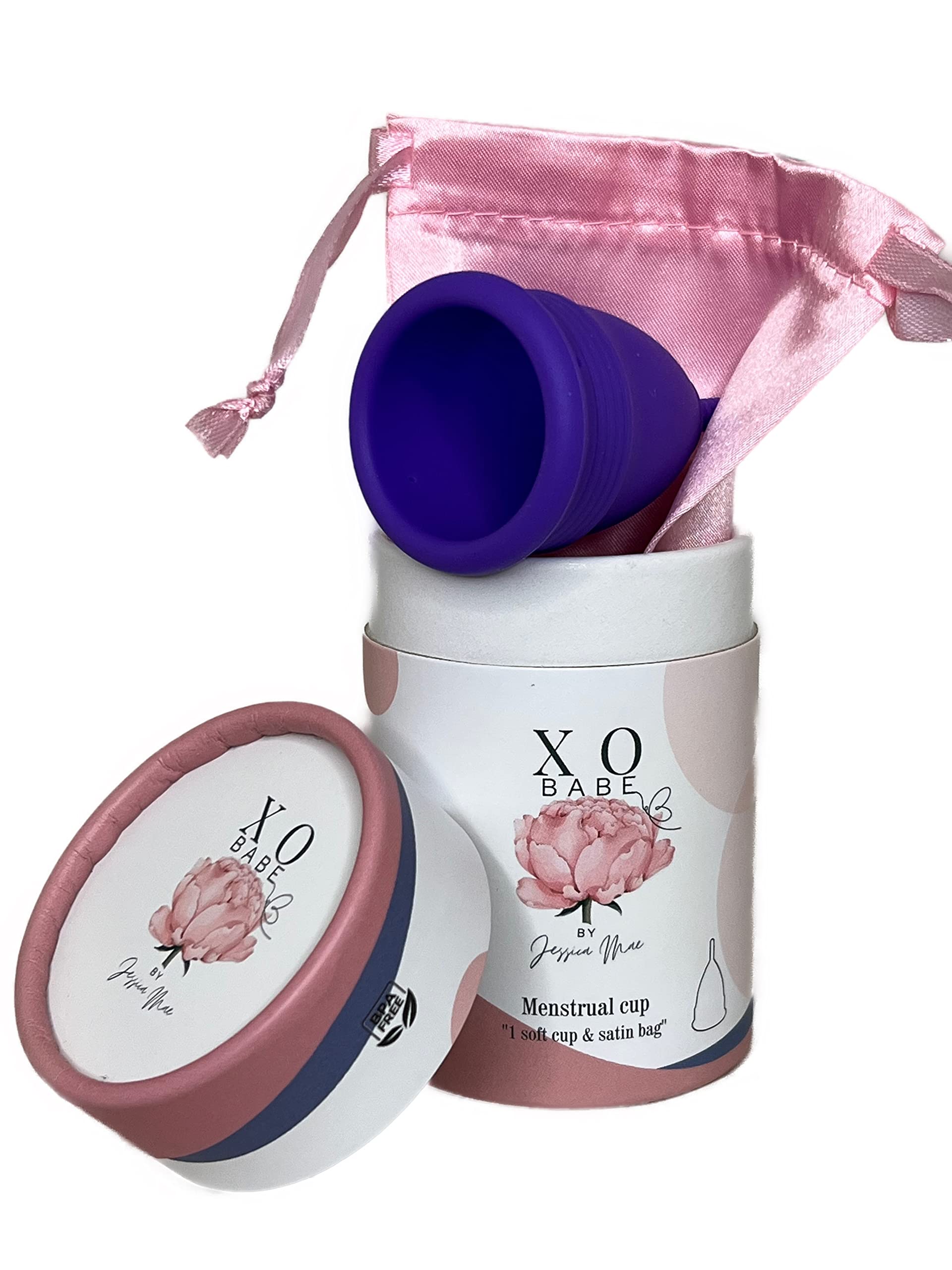 XO BABE by Jessica MAE Menstrual Cup. New for 2023, Safest Cup on The Market. Tampon Pad Alternative