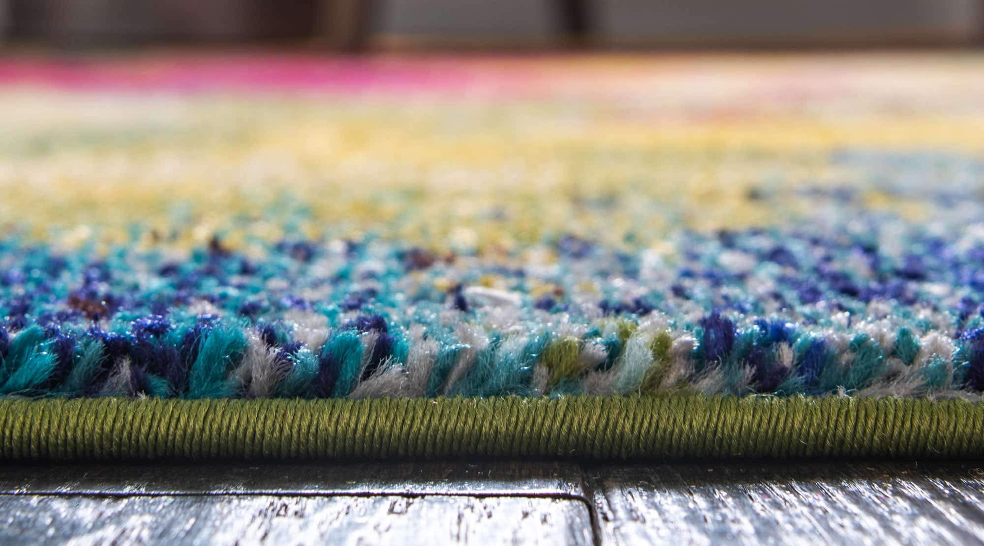 Unique Loom Estrella Collection Colorful, Abstract, Watercolor, Modern, Eclectic Area Rug, 7 ft x 10 ft, Multi/Beige