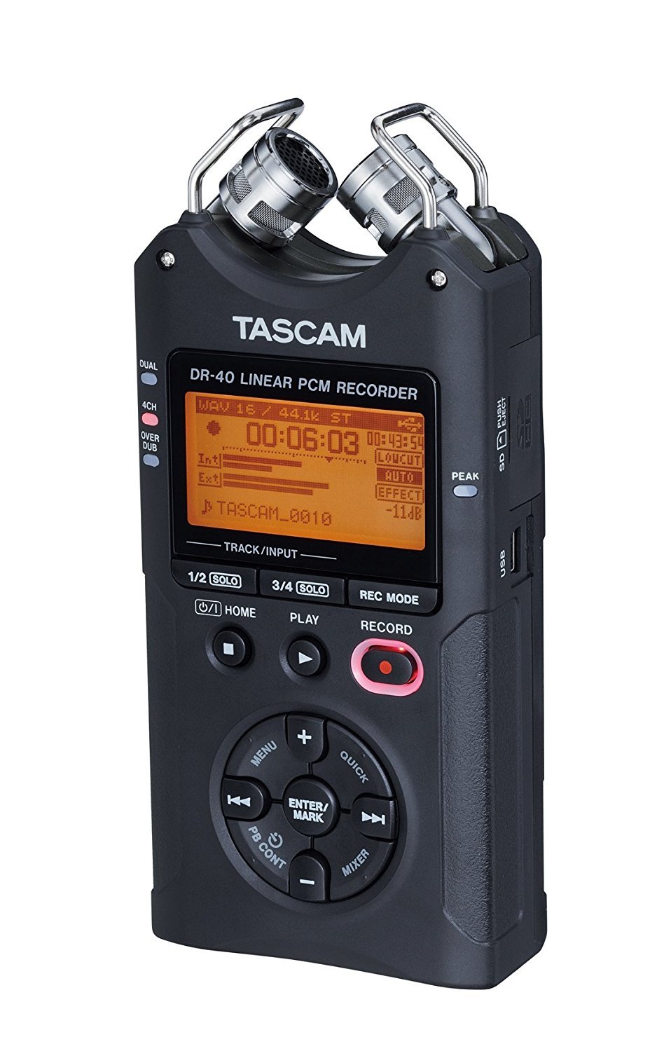Tascam, 4 AD Converter, usb2.0, Black, DR-40