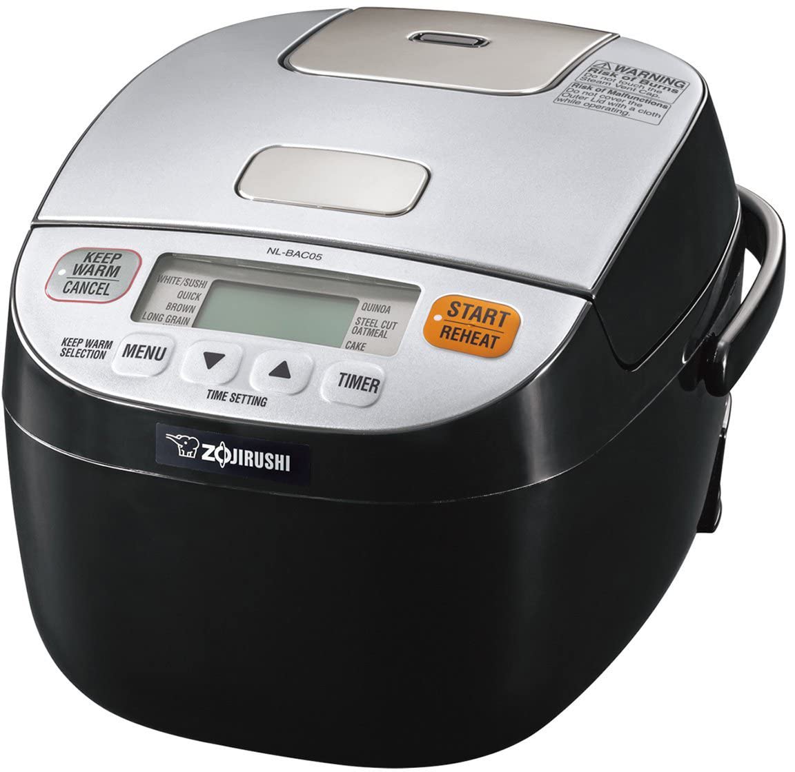 Zojirushi Micom Rice Cooker and Warmer (3-Cup, Silver-Black) Bundle with Bamboo Spatula, and Rice Container Bin (3 Items)