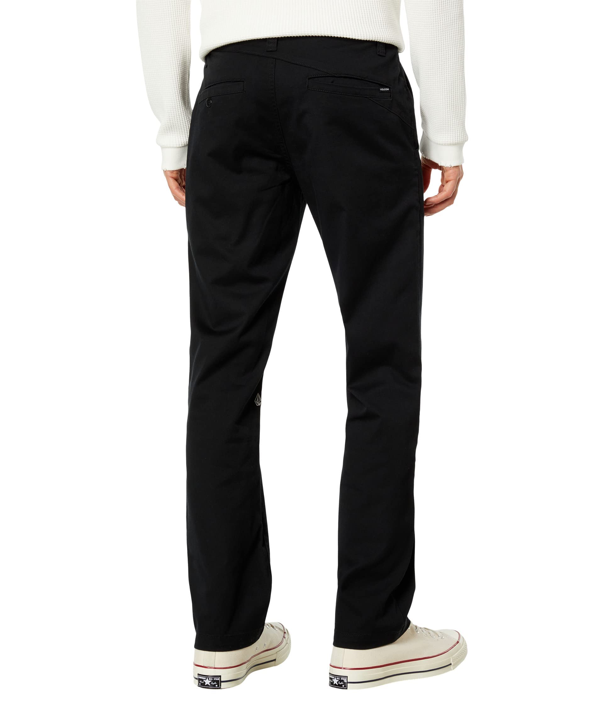 Volcom Men's Frickin Modern Fit Stretch Chino Pant, Black 1, 28W x 30L