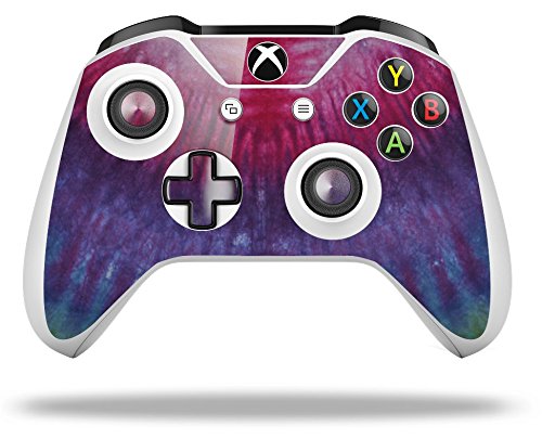 WraptorSkinz Decal Vinyl Skin Wrap compatible with XBOX One S / X Controller - Tie Dye Pink and Purple Stripes (CONTROLLER NOT INCLUDED)
