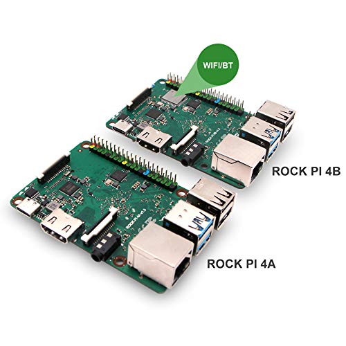 youyeetoo Rock PI 4B V1.4 Rockchip RK3399 ARM Cortex Six Core SBC/Single Board Computer Compatible with Official Raspberry Pi Display (Rock Pi4B 4G)
