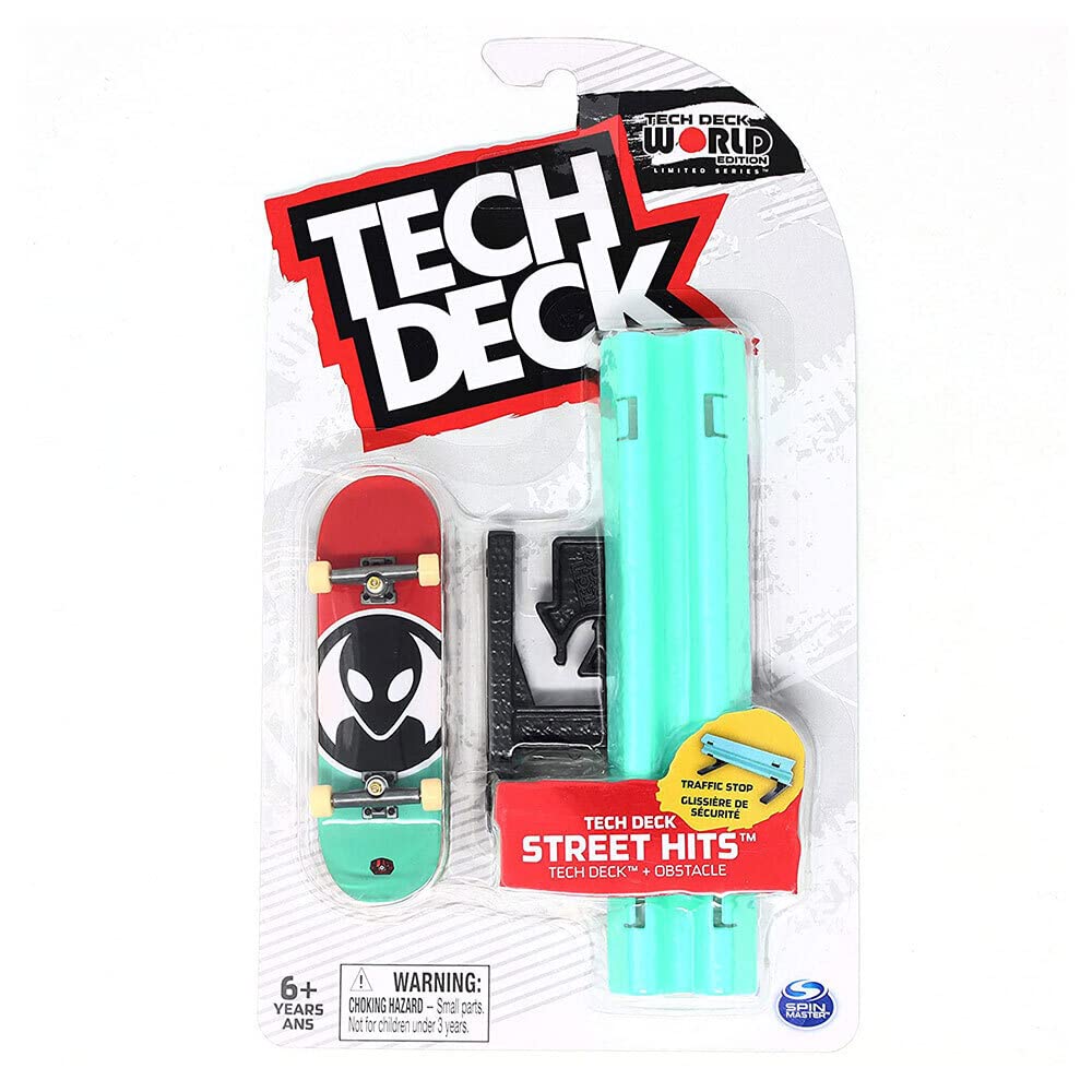 TECH DECK Street Hits World Edition Limited Series Alien Workshop Skateboards Dot Logo Fingerboard & Traffic Stop Obstacle