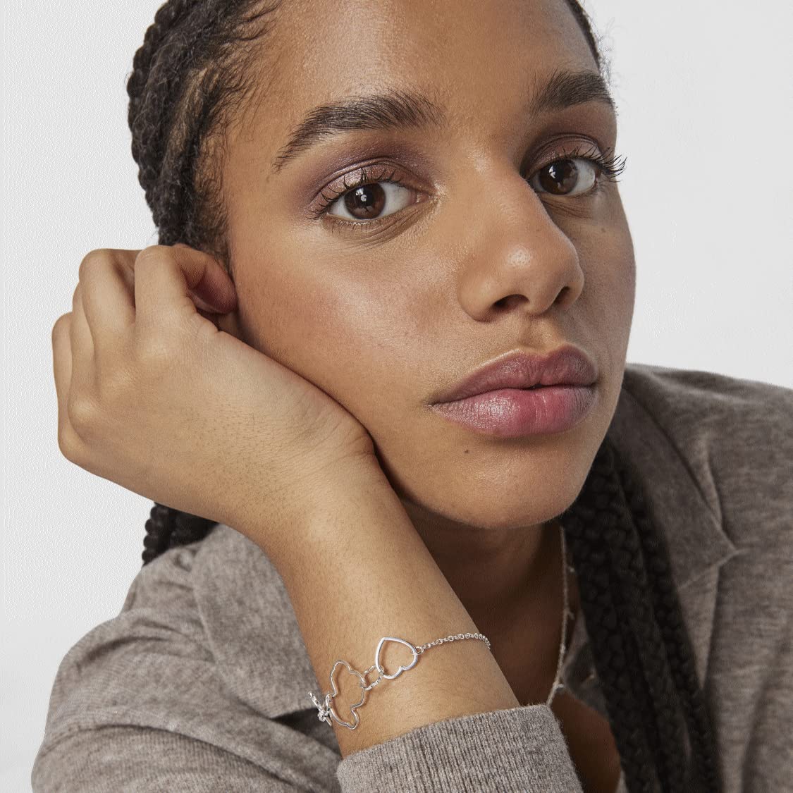 TOUS New Silueta 925 Silver Link & Chain Bracelet