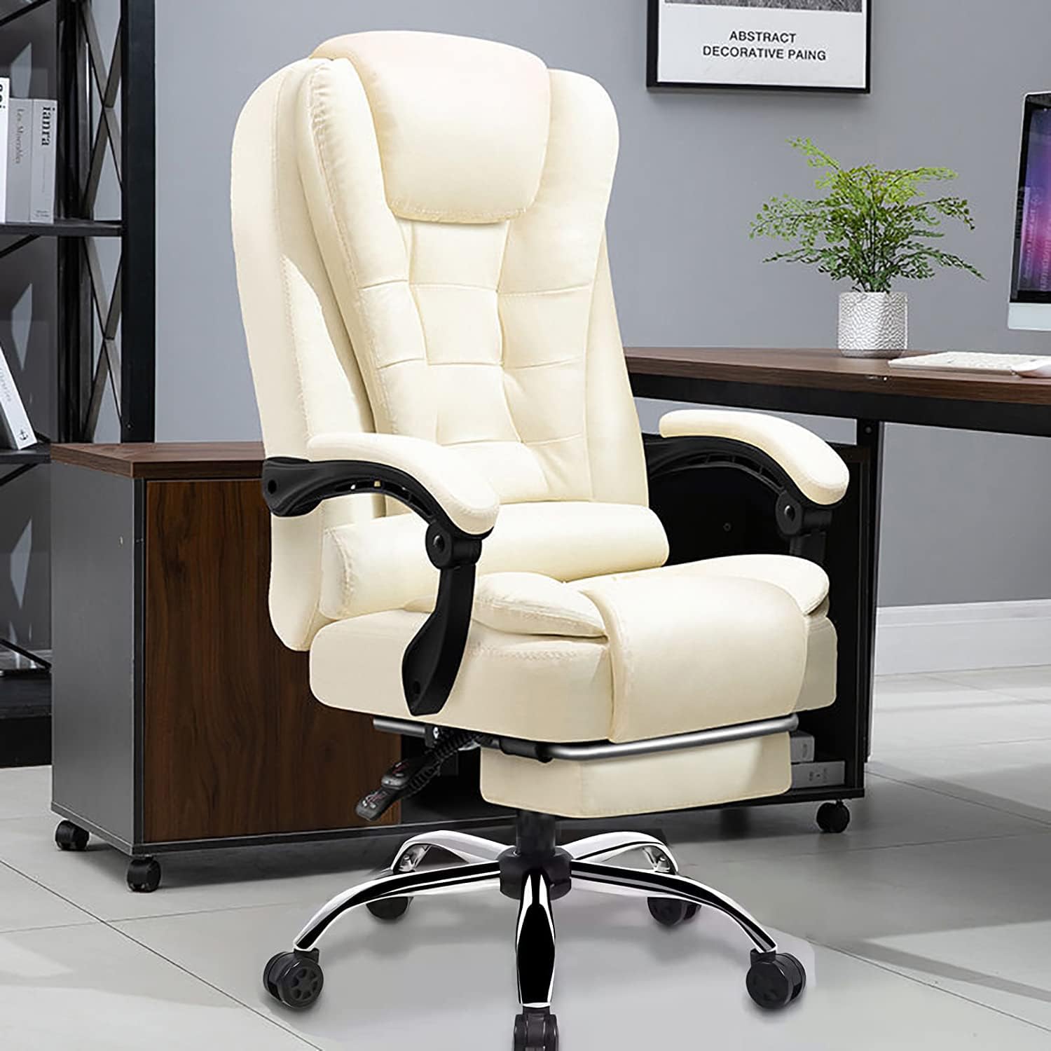 XUEGW Home Computer Chairs Office Chairs Big and Tall Desk Chair Back Support Computer Desk Chair Ergonomic High Back Cushion Lumbar Back Support…