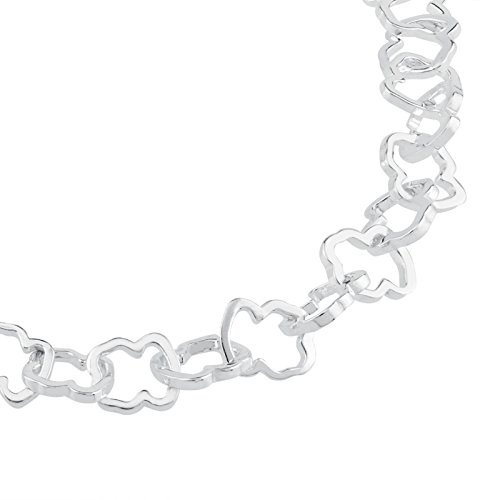 TOUS Sterling Silver Bracelet for Women with Bear Motif. Length: 19cm, Size: 8mm. Carrusel Collection