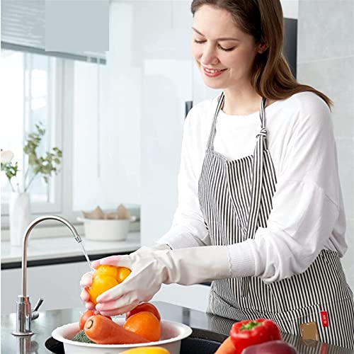 TEETSY Cleaning Gloves Household Gloves, Unlined, Long Sleeves, Kitchen Clean, Blue, Medium (Color : 3, Size : Medium)