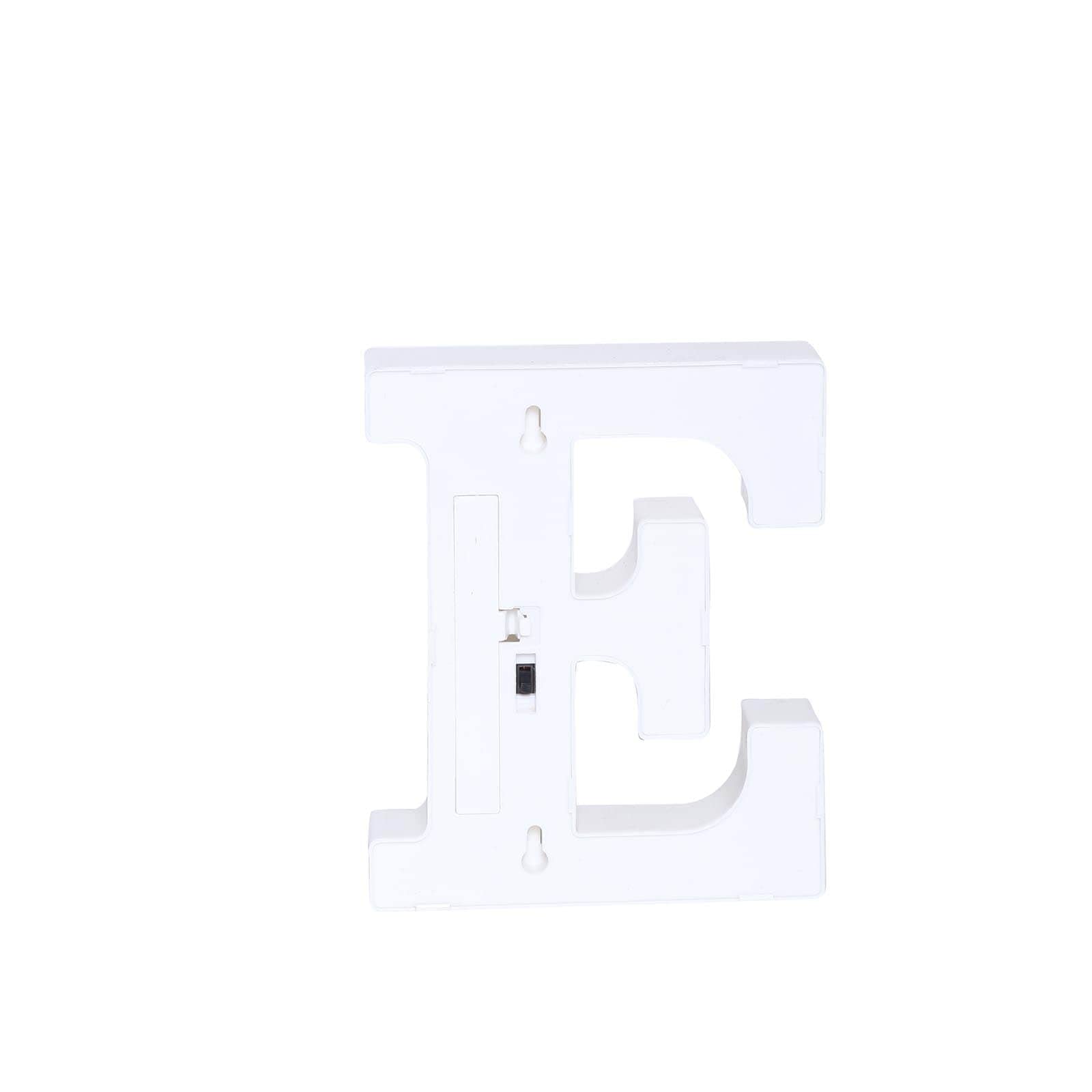 TABLECLOTHSFACTORY 6" 3D Gold Marquee Letters 5 LED Light Up Letters Warm White LED Letter Lights - E