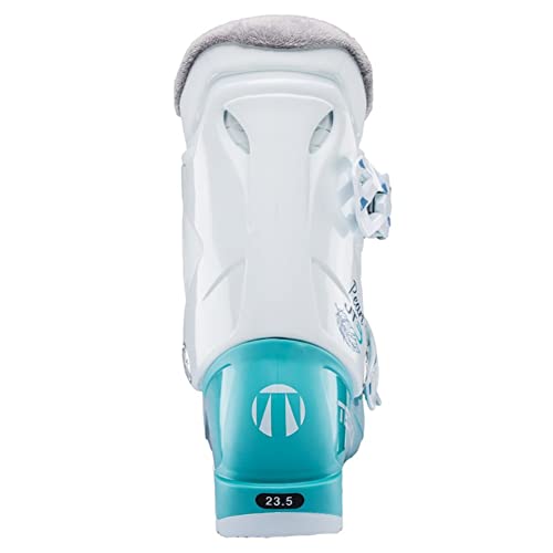 Tecnica Junior JT3 Pearl 3-Buckle Soft Warm Functional Comfortable Alpine All Mountain Freeride Race Ski Boots, Light Blue 2022, 6.5