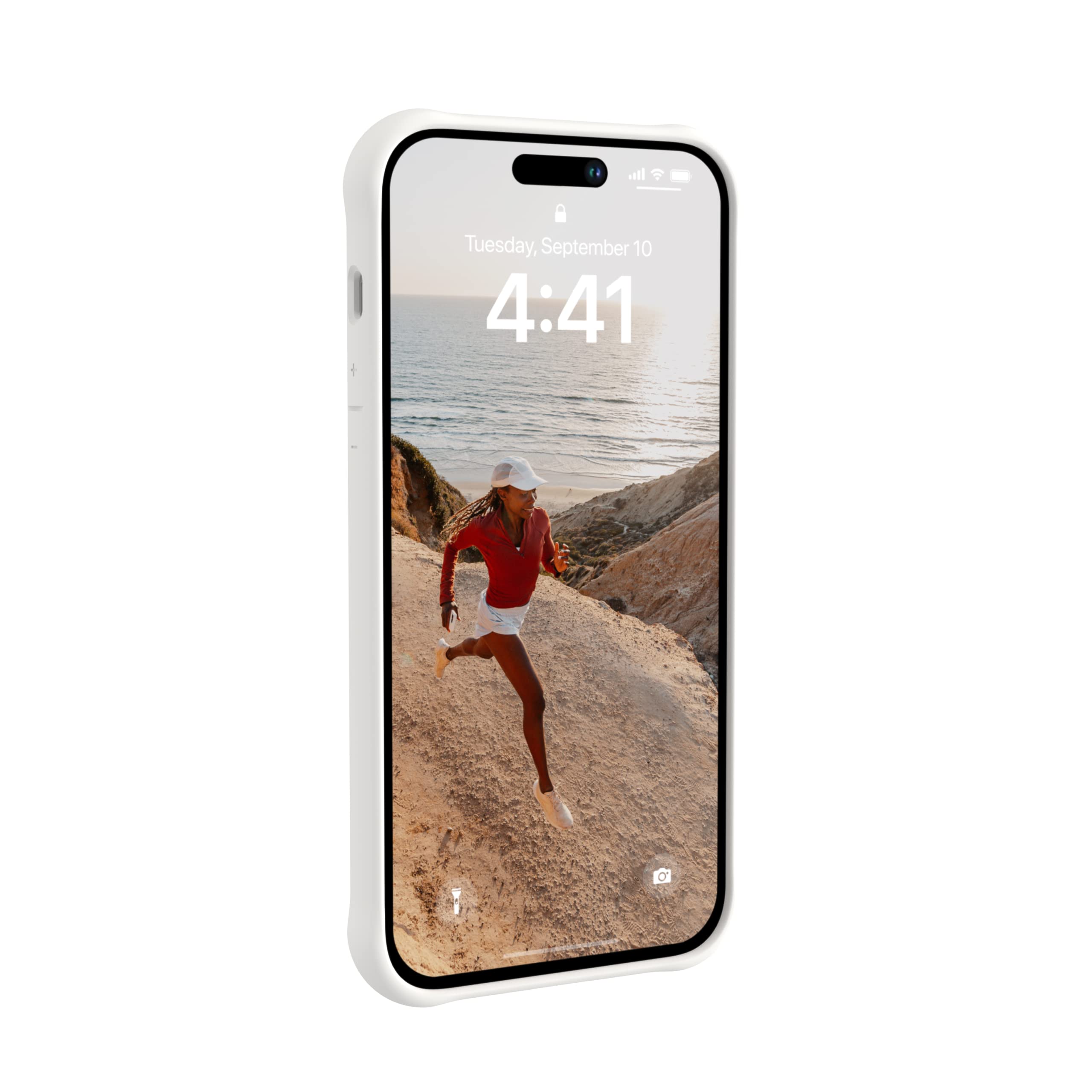 URBAN ARMOR GEAR [U] by UAG Designed for iPhone 14 Pro Max Case White Marshmallow 6.7" Dot Build-in Magnet Compatible with MagSafe Charging Slim Lightweight Dropproof Silicone Protective Cover