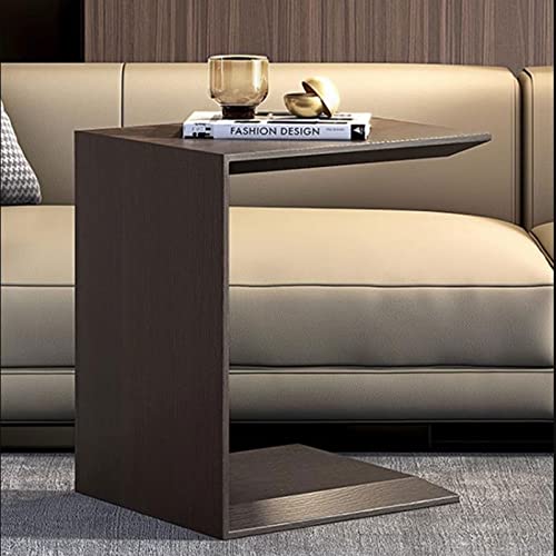 Sofa Side Table Couch Table C Shaped Solid Wood End Table, Small Side Tables for Living Room, Bedroom, Sofa Table for Small Spaces, Couch Table Rustic Snack Table Bed Side Table End Table Coffee Tabl