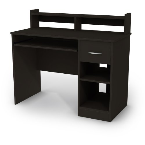 South Shore Axess Desk with Keyboard Tray, Black