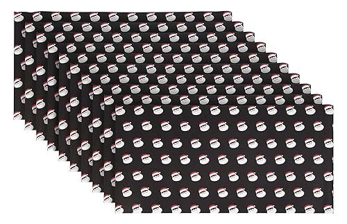 ZIGFRUIT 10 Sheets Black Santa Wrapping Paper Christmas Holidays Wrapping Paper African American Christmas Wrapping Paper Roll for Gifts 17”x27.5” Per Sheet(10 Sheets in A Roll Not Folded Sheets)