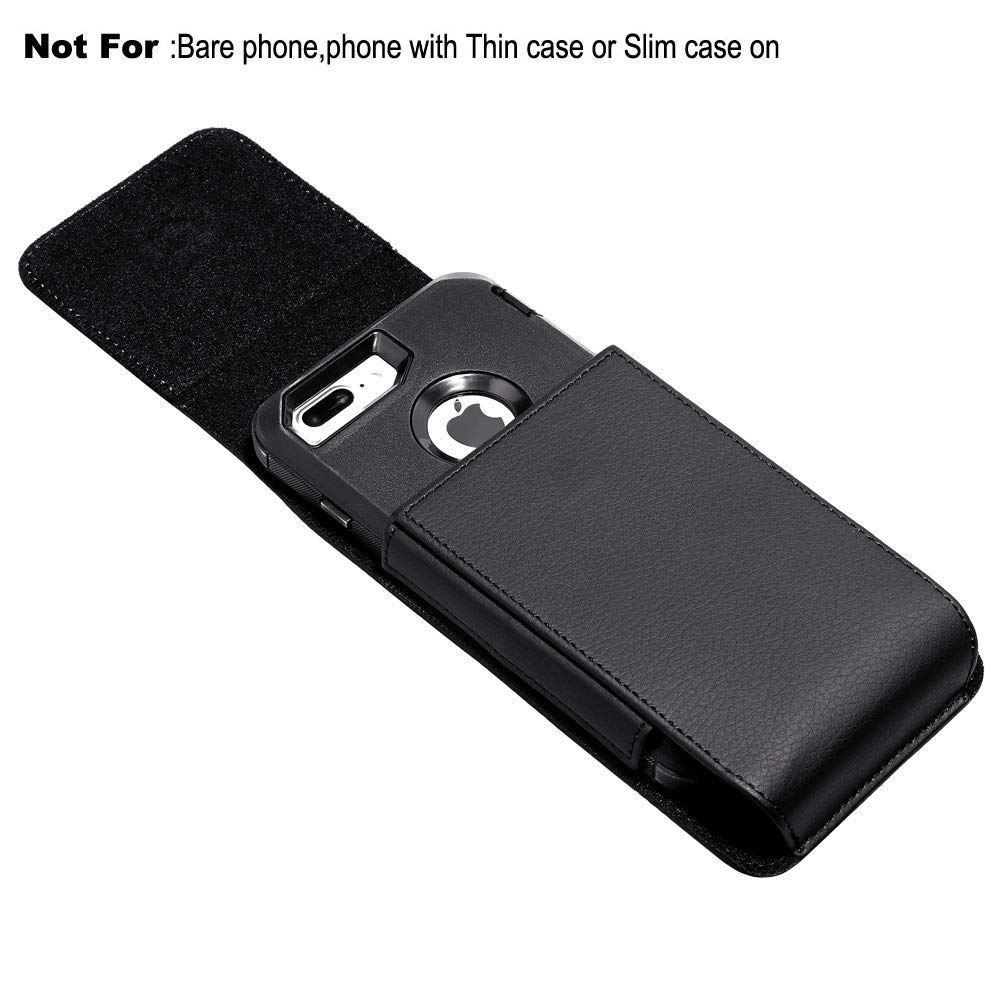 Yuzihan for iPhone X iPhone Xs Belt Holster Pouch Premium Leather Fit with Thick Defender Case/Protective Case/Hybrid Armor Case/Battery Case On