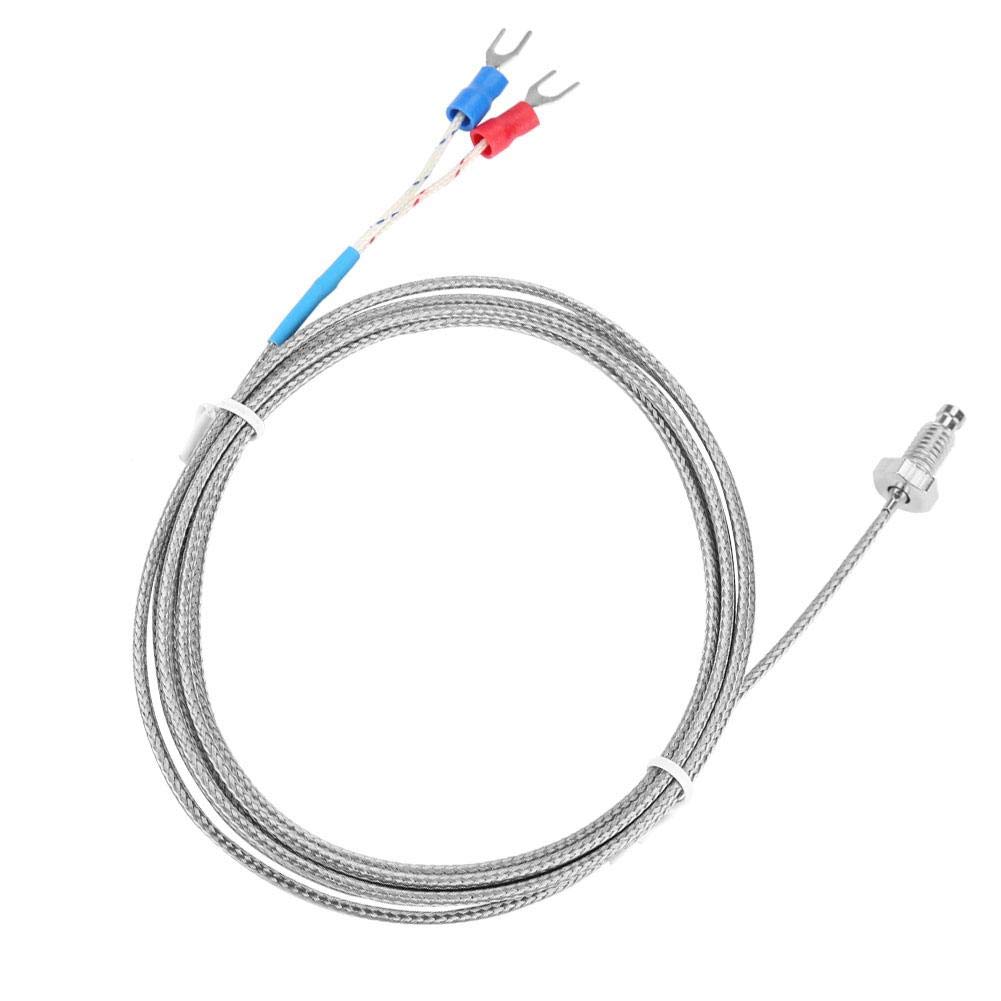 Type K Thermocouple, M6 Screw Fine Thread Type K 0-400β Thermocouple Sensor Probes Temperature Sensor Wire(2M) Thermocouple Thermometers and Probes