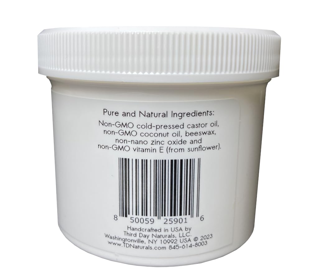 TD Naturals Zinc and Castor Oil Cream β Non-Nano and Non-Gmo Barrier Cream 4.5 oz