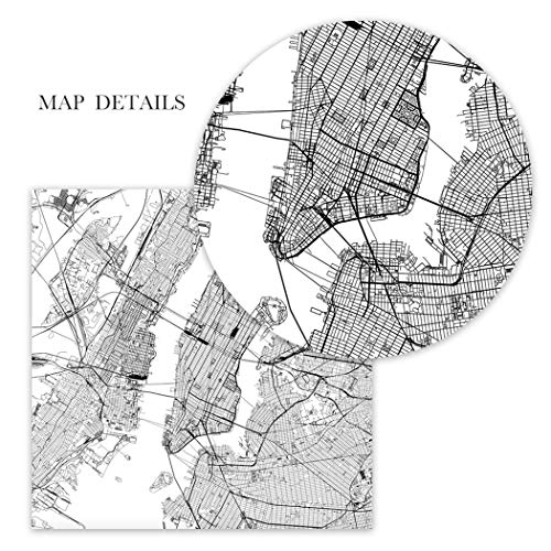 USA FL Miami Black&White Minimalist Art 20×28 City Map Painting Poster Home Decor Gift