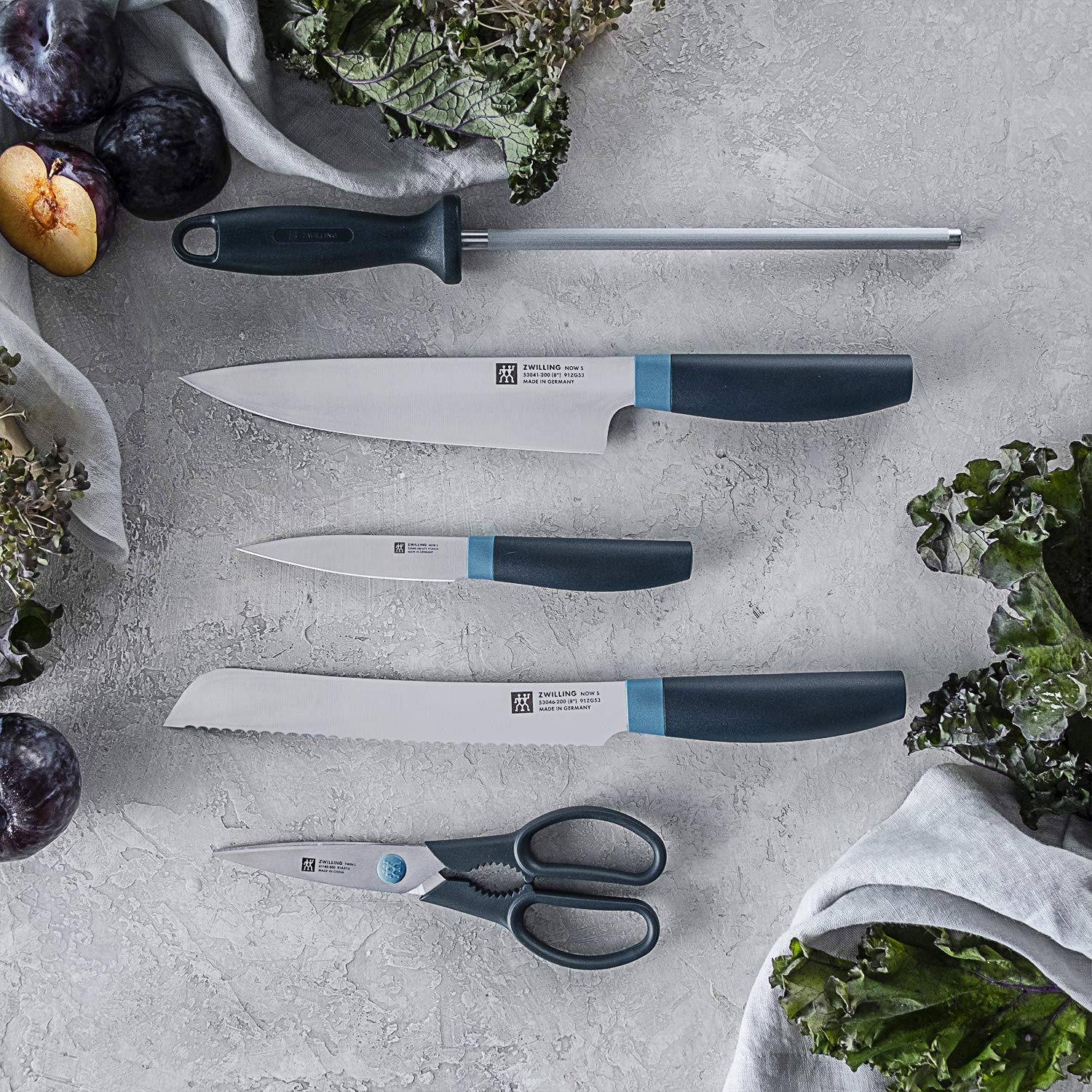 ZWILLING Now S Knife Block Set, 6-pc, Blueberry Blue