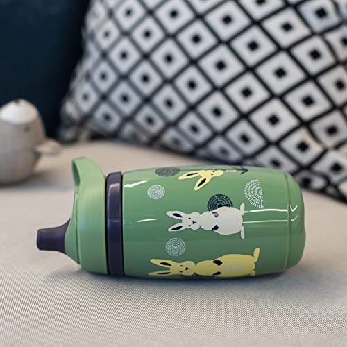 Tommee Tippee Superstar Insulated Sporty Toddler Sippy Cups, INTELLIVALVE Leak-Proof & Shake-Proof (9oz, 12+ Months, 2 Pack), Green