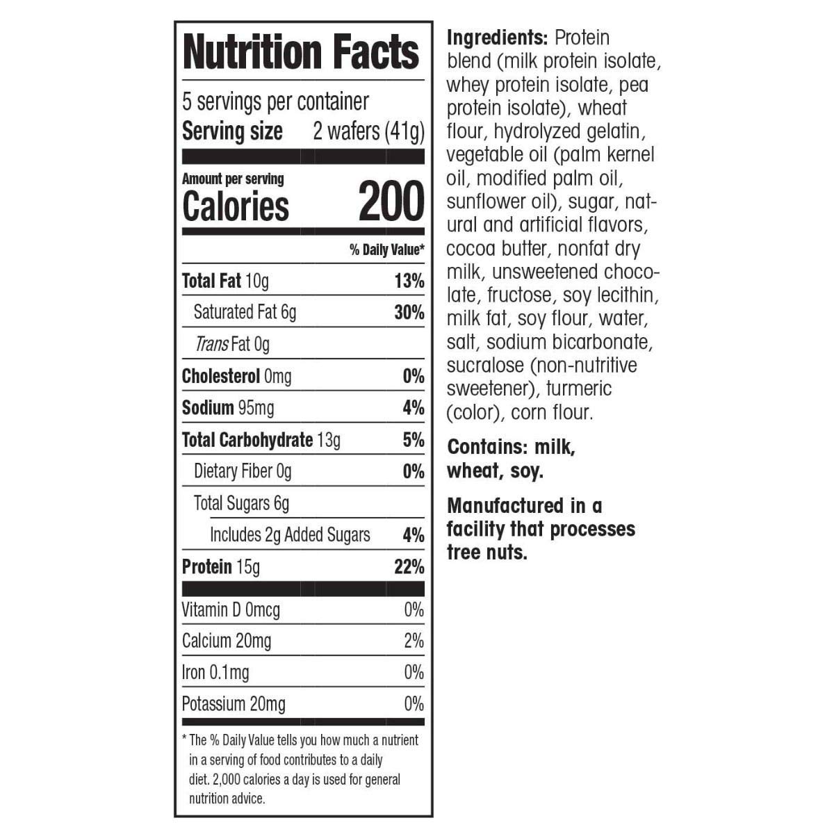 WonderSlim Protein Wafer Snack Bar, Lemon, 200 Calories, 15g Protein, 0mg Cholesterol (5ct)