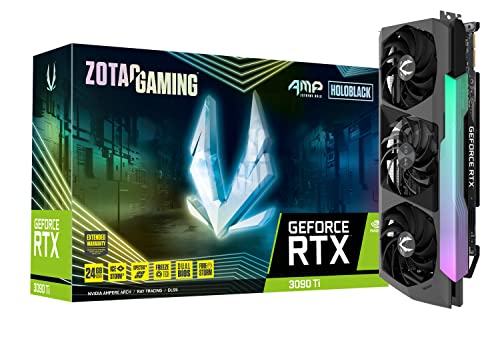 ZOTAC Gaming GeForce RTX™ 3090 Ti AMP Extreme Holo 24GB GDDR6X 384-bit 21 Gbps PCIE 4.0 Graphics Card, HoloBlack, IceStorm 2.0 Advanced Cooling, Spectra 2.0 RGB Lighting, ZT-A30910B-10P