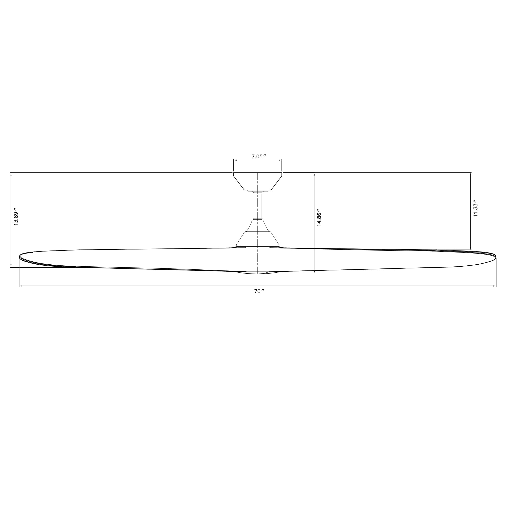 WAC Lighting Malibu Indoor and Outdoor 3-Blade Smart Ceiling Fan 70in Matte Black Dark Walnut with Remote Control works with Alexa and iOS or Android App