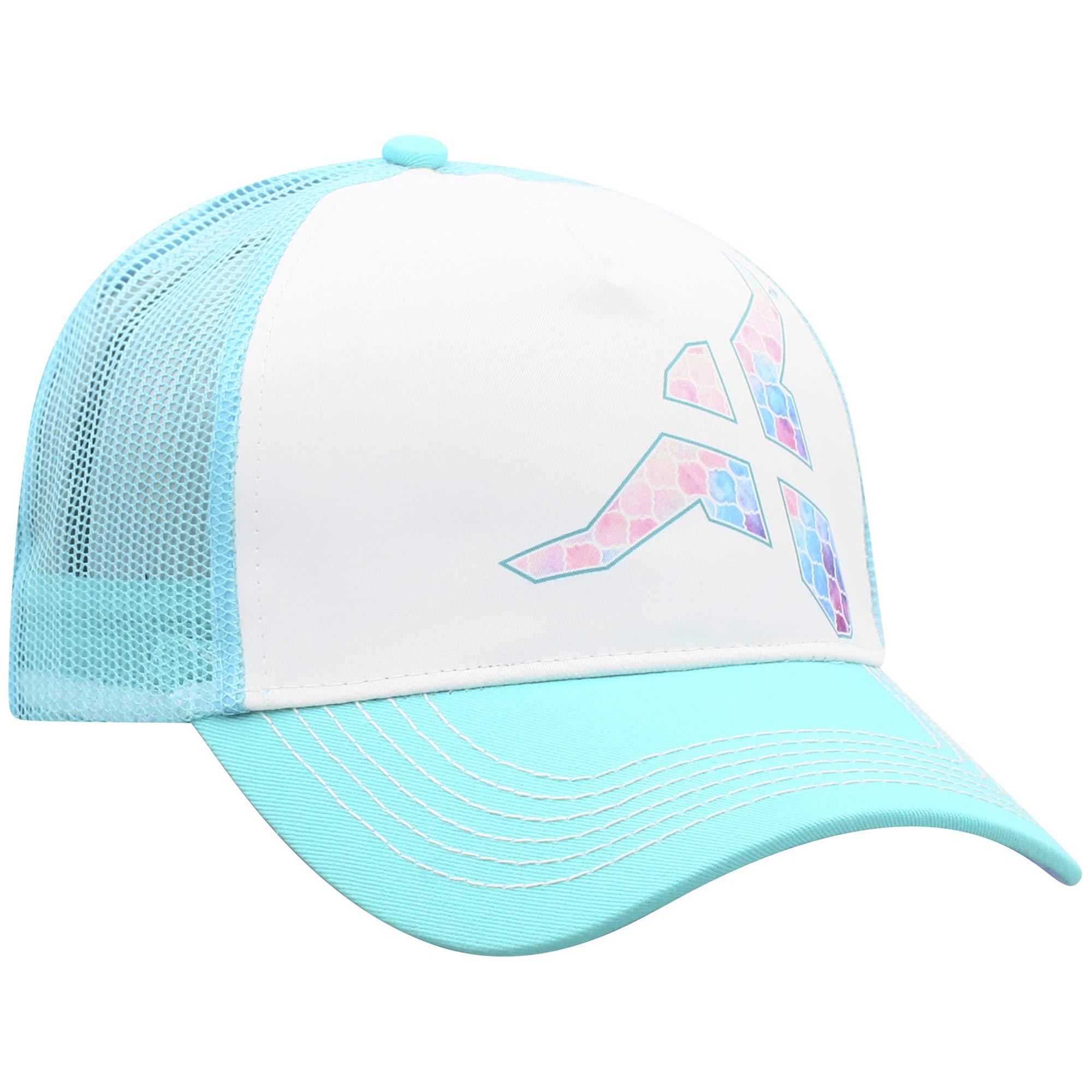 Wrangler Women's Watercolor Bull Mesh Back Trucker Cap White