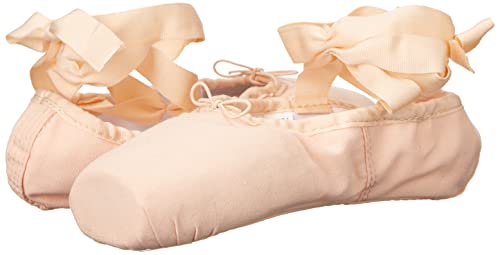 Women's Ballet Pointe Shoes Canvas Professional Dance Shoes for Girls with Toe Pad Beige 10 M Women