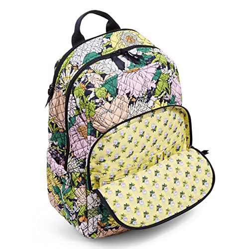 Vera Bradley women's Campus Backpack, Bookbag, Bloom Boom-Recycled Cotton, One Size