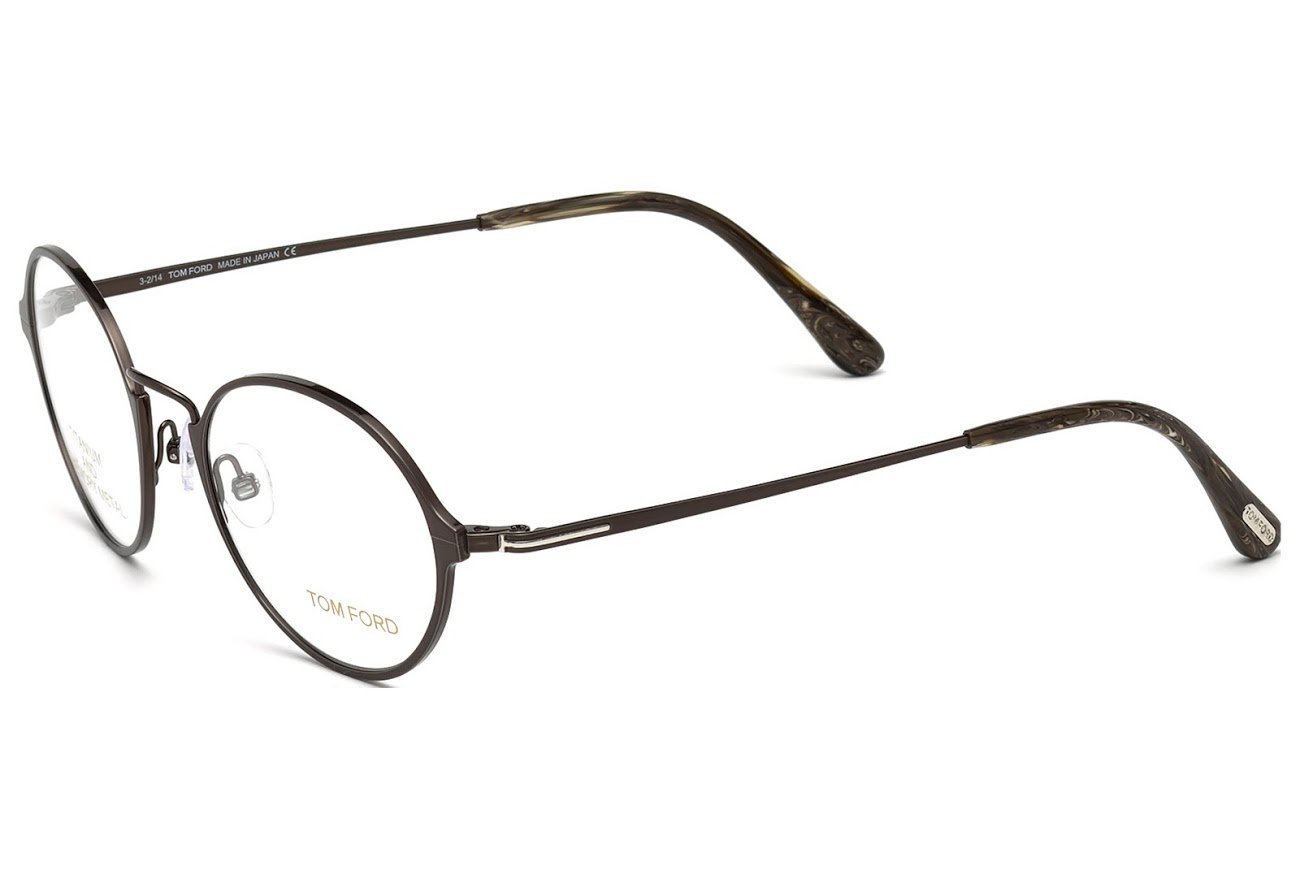 TOM FORD Eyeglasses FT5350 048 Shiny Dark Brown 48MM
