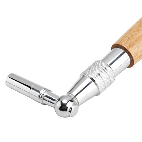 Yaetek Pack of 10 Pieces Piano Tuner Tools with Tuning Hammer Fork Wedge Mute Wrench Hammer Wood Handle Trip Kit Tools w. Case, Piano Tuning Kit (10 items)