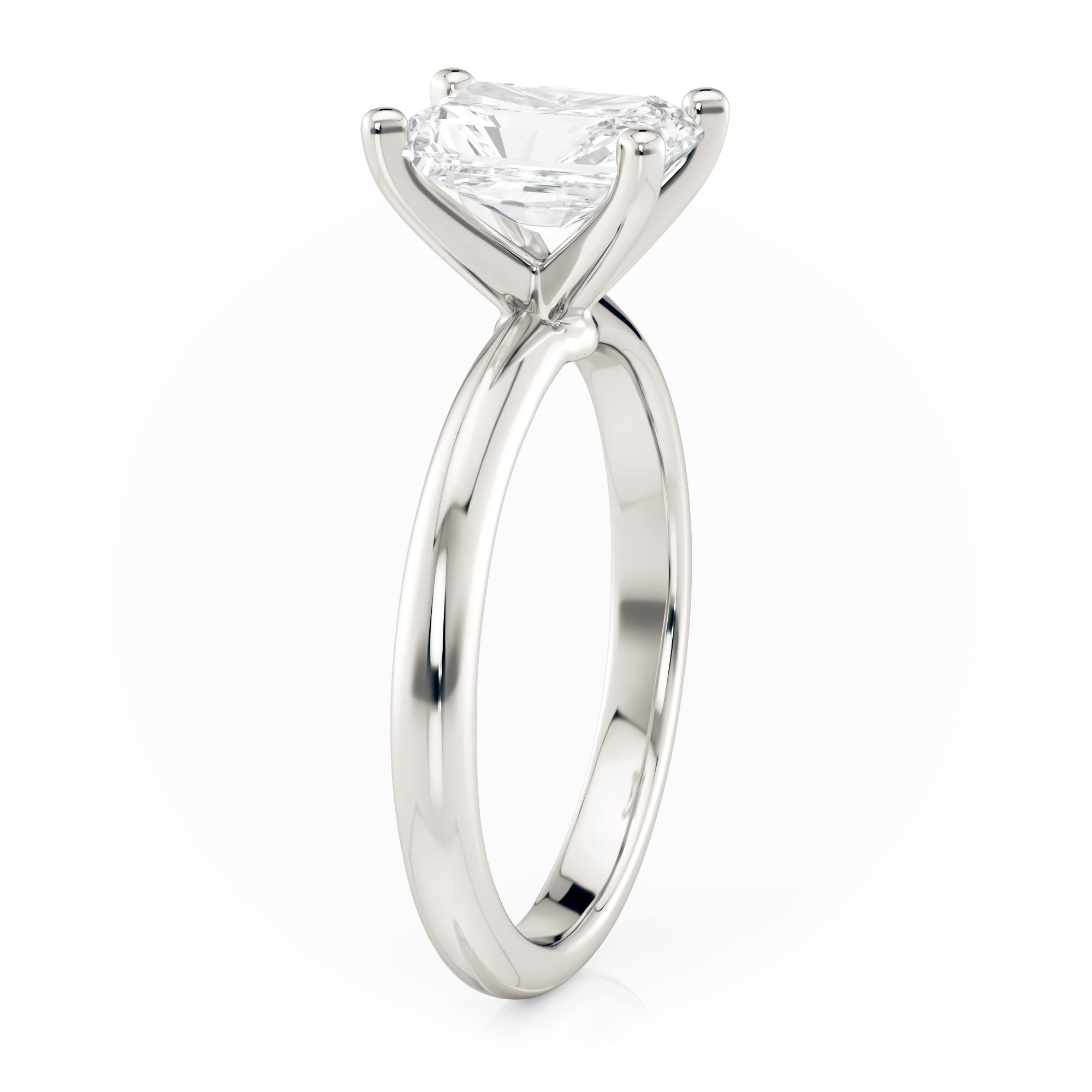 yadav diamonds and jewelry 1.00 Carat | IGI Certified Lab Grown Diamond Solitaire Engagement Ring | Radiant Rectangle Cut | 14k White Gold | G-H, VS1-VS2, CCTW | Size 7