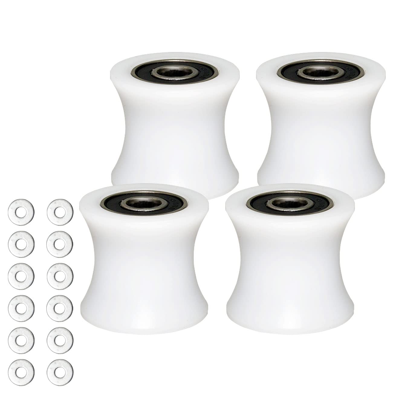 Total Trainer Rollers/Wheels of 4 for Models DLX, DLX II, DLX III, Adv DLX, Pilates, Pilates Pro 2500, 3000, 4000,570, 2000 (White)