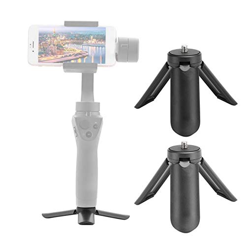 XIAOMINDIAN 1pcs Tripod Mini Non-Slip Desktop Tripod w/ 1/4 inch Screw Universal for Smartphone Action Camera Holder monopod Camera Mount (Color : Sliver)