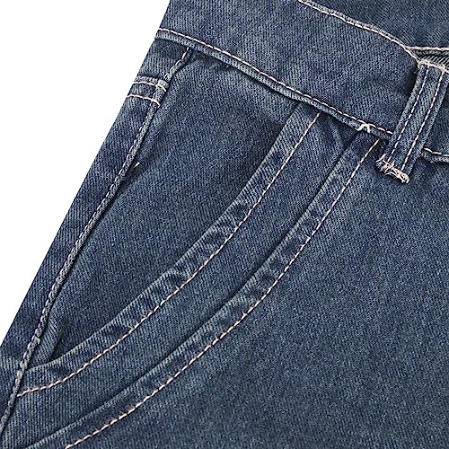 Women High Waisted Pants Wide Leg Pants Drawstring High Waisted Loose Denim Pants Plus Size Baggy Pants with Pockets