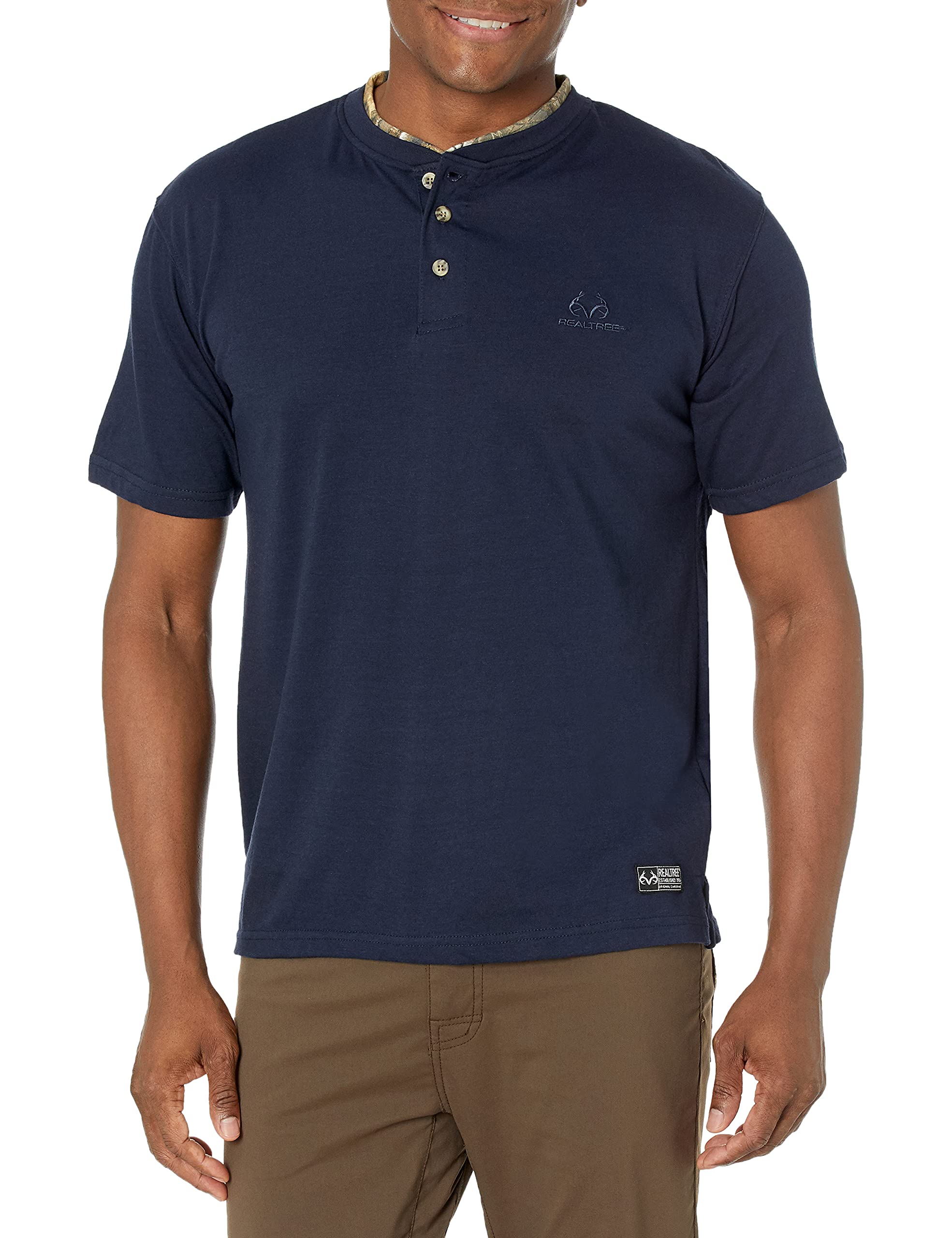 Staghorn Realtree Ss Camo Trim Henly, Navy, M