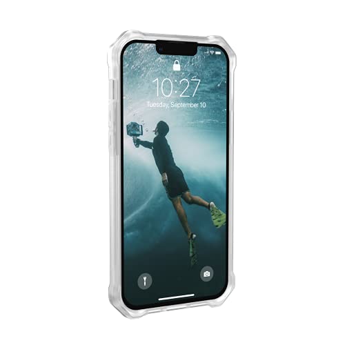 URBAN ARMOR GEAR UAG Designed for iPhone 13 Pro Max Case Clear Translucent Frosted Ice Compatible with MagSafe Rugged Slim Ergonomic Essential Armor Protective Cover, [6.7 inch Screen]