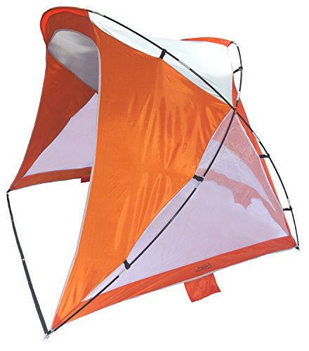 Texsport Portable Easy Up Outdoor Beach Cabana Tent Sun Shade Shelter - Lightweight and Compact Brilliant Orange, 9' x 6' x 68''
